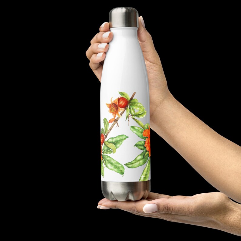 Thermal Bottle 500 Ml Stainless Steel With Botanical Illustration ...