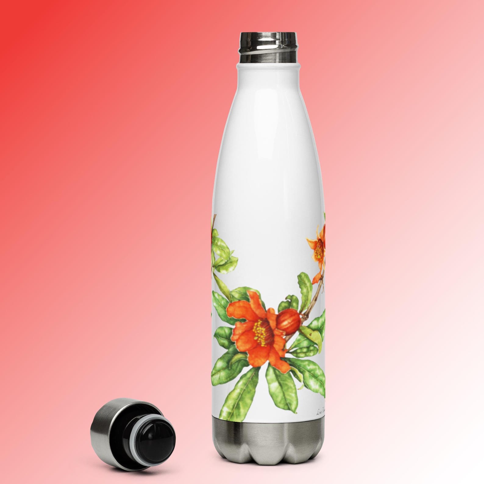 Thermal Bottle 500 Ml Stainless Steel With Botanical Illustration ...