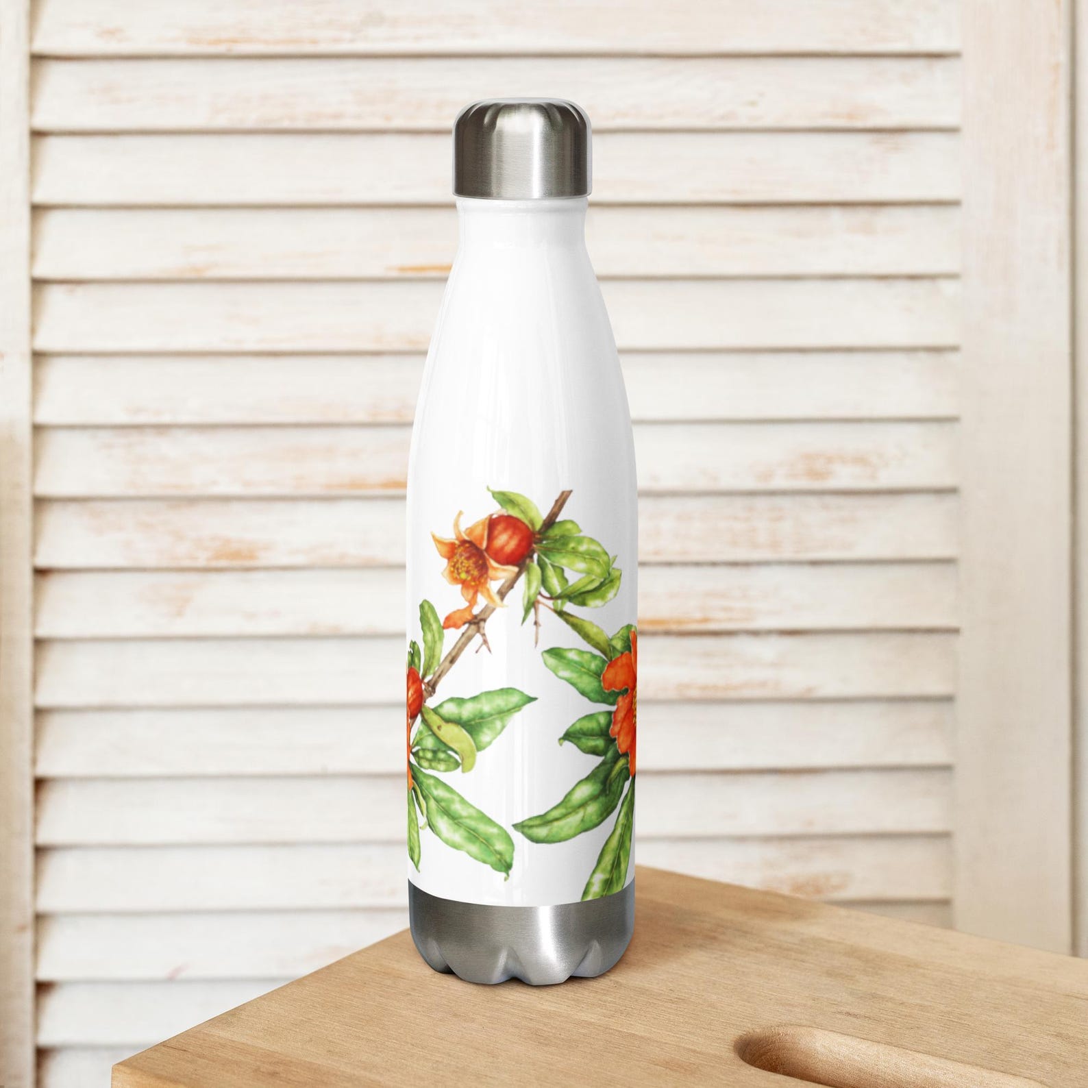 Thermal Bottle 500 Ml Stainless Steel With Botanical Illustration ...