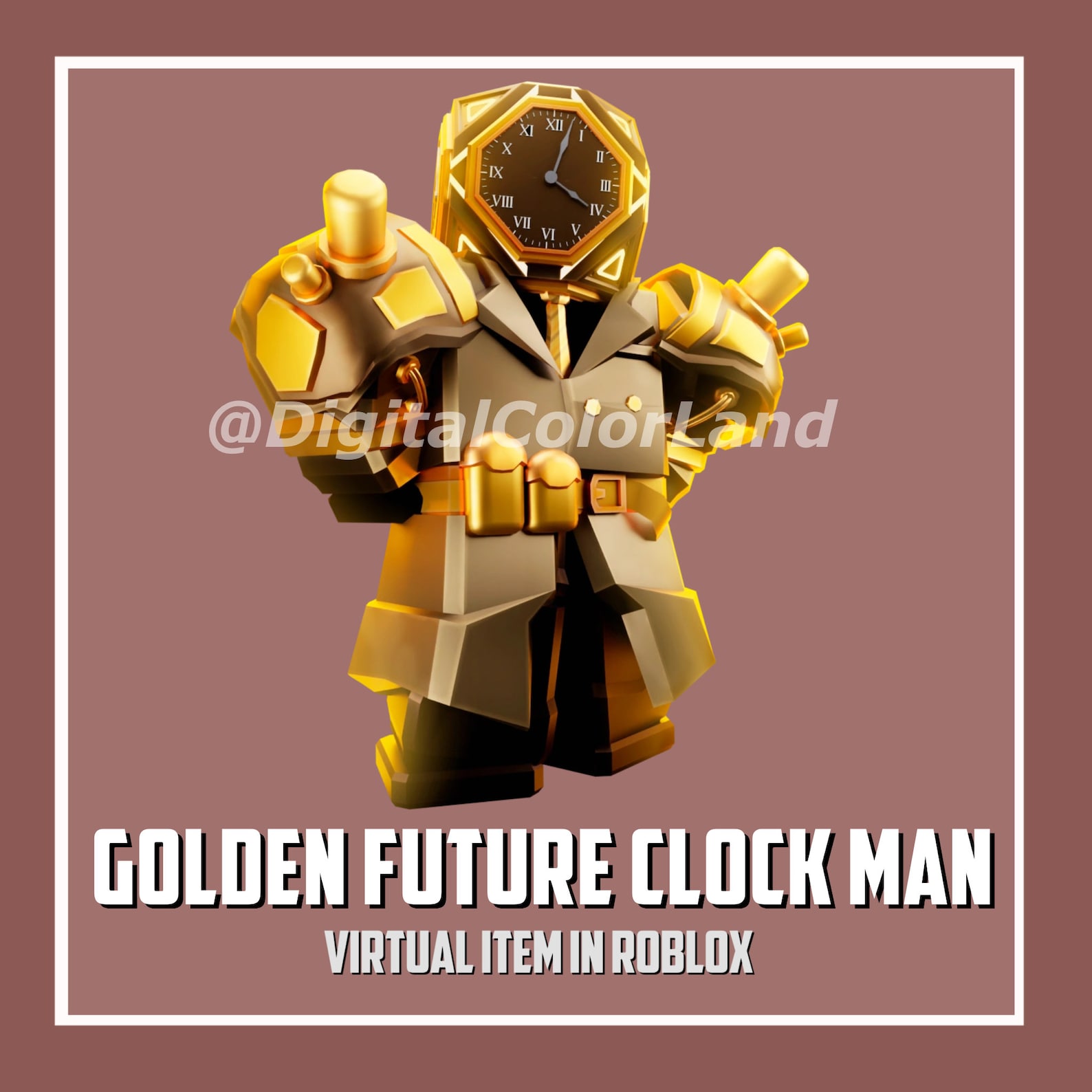 Golden Future Large Clock Man | Toilet Tower Defense / TTD Roblox ...