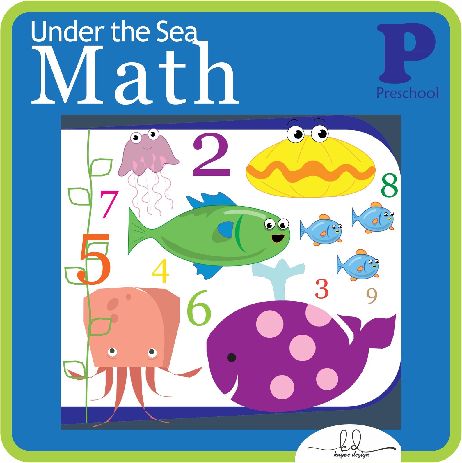 Preschool Kindergarten Workbook, Under the Sea Math Book, Printable ...