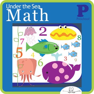 Preschool Kindergarten Workbook, Under the Sea Math Book, Printable ...