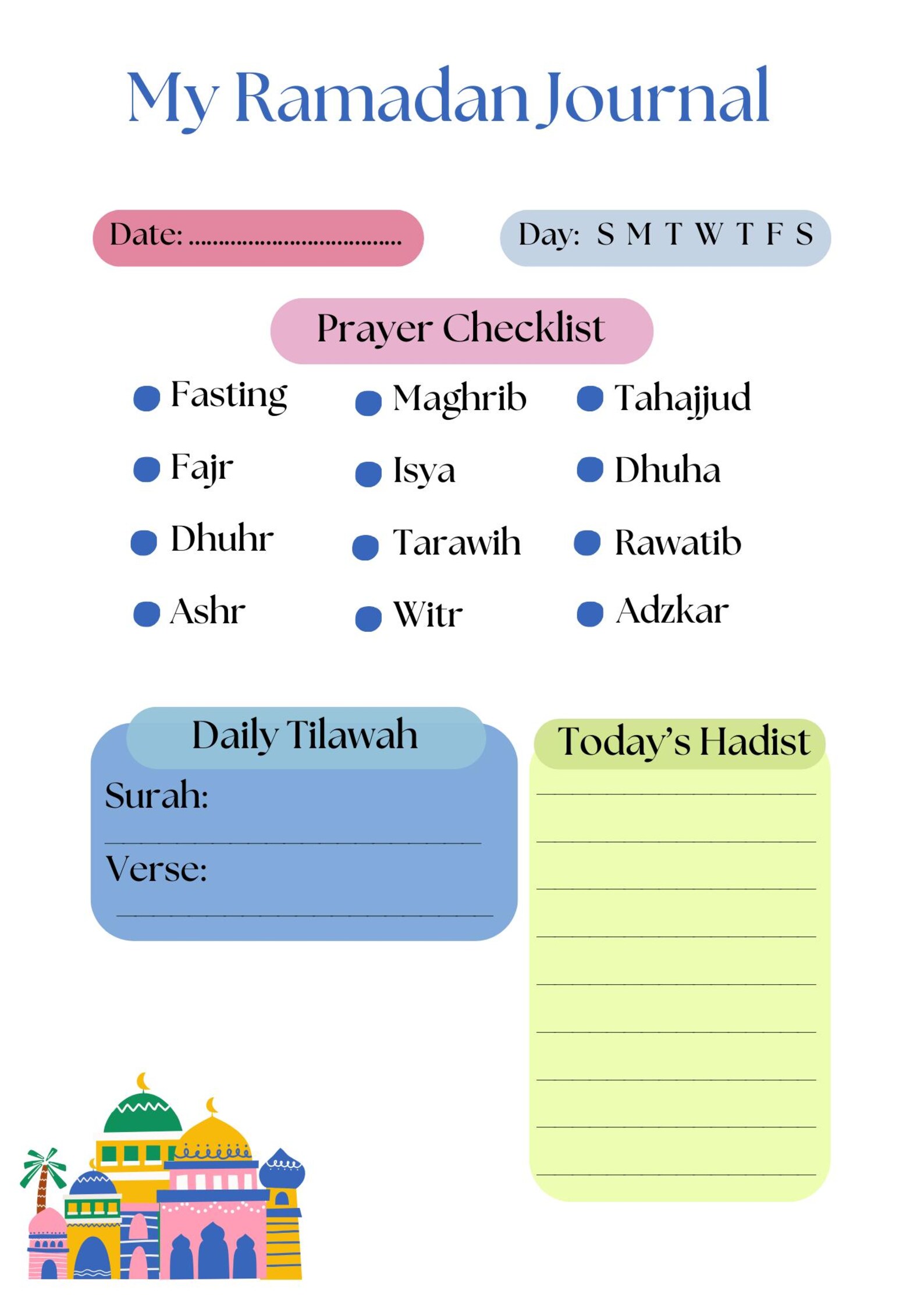 2025 Ramadan Planner, Ramadan Journal, Digital & Printable Bundle ...