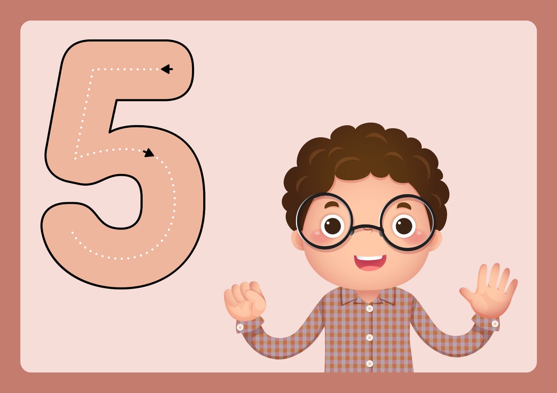 Printable Finger Number Poster Trace Counting 1-10, Learning ...