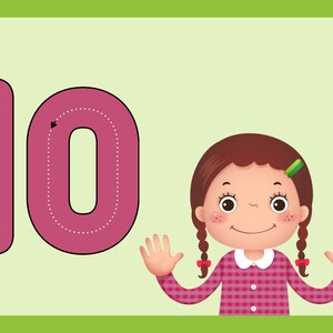 Printable Finger Number Poster Trace Counting 1-10, Learning ...