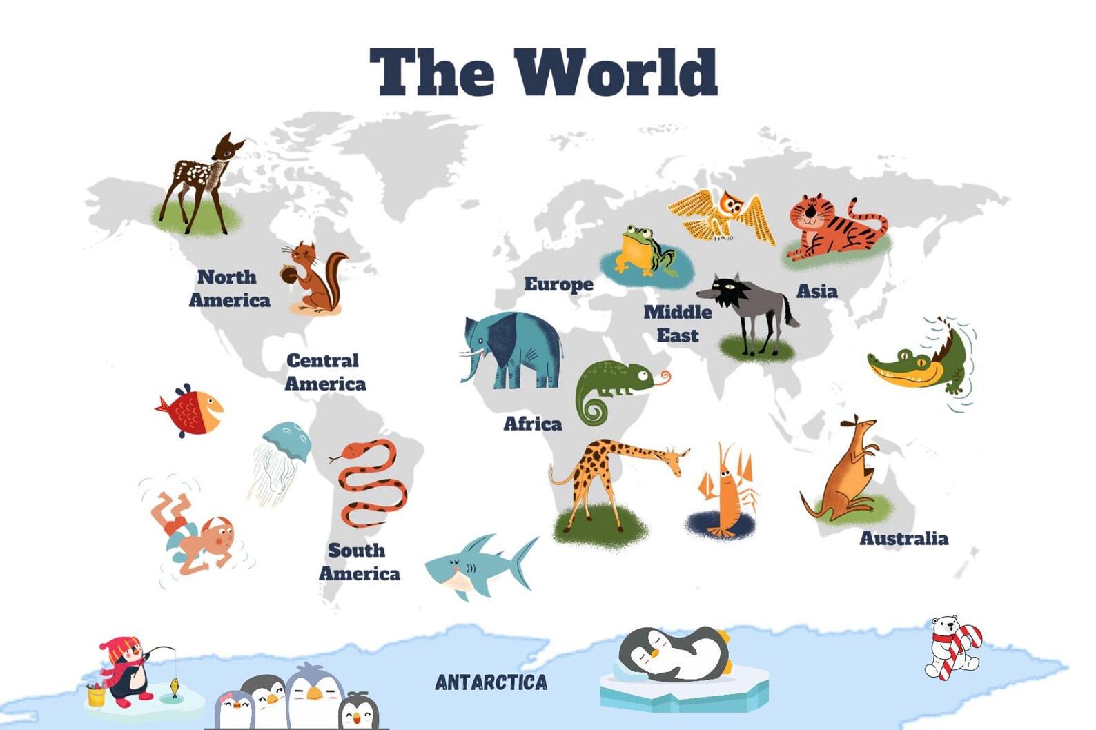 World Map Sticker,set of 3 World Map, SVG, PNG, Pdf,educational Poster ...