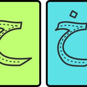 Arabic Alphabet Tracing Flashcards, Arabic Alphabet, Printable ...