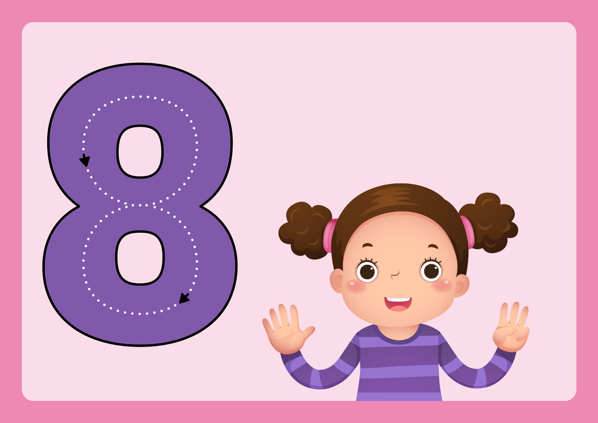 Printable Finger Number Poster Trace Counting 1-10, Learning ...