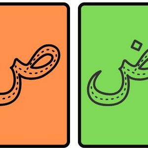 Arabic Alphabet Tracing Flashcards, Arabic Alphabet, Printable ...