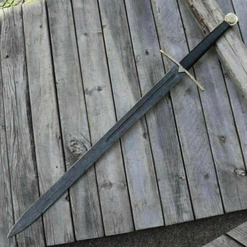 Hand Forged VIKING SWORD Real Damascus Steel Beautiful Gift for Him ...