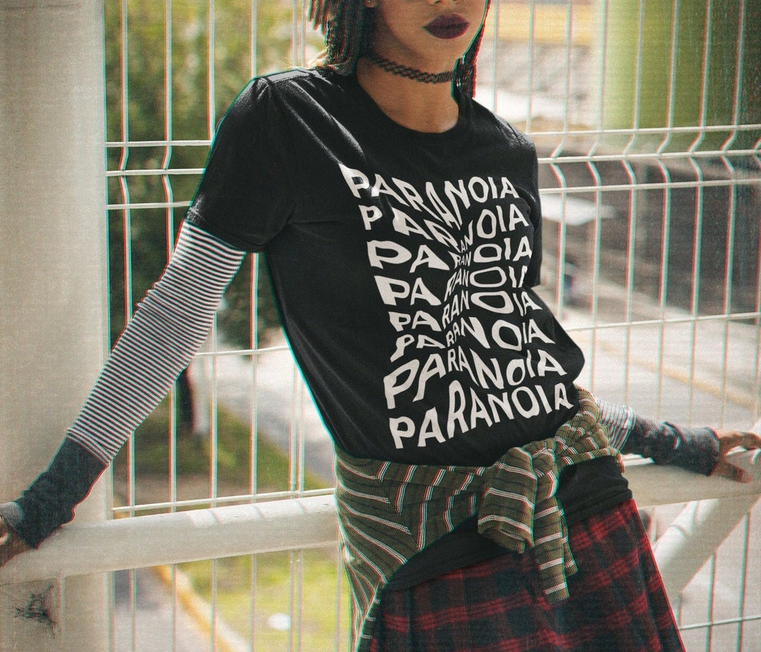 Shirt PARANOIA, Grunge Clothing, Aesthetic, Dark Metal, Goth Clothing ...