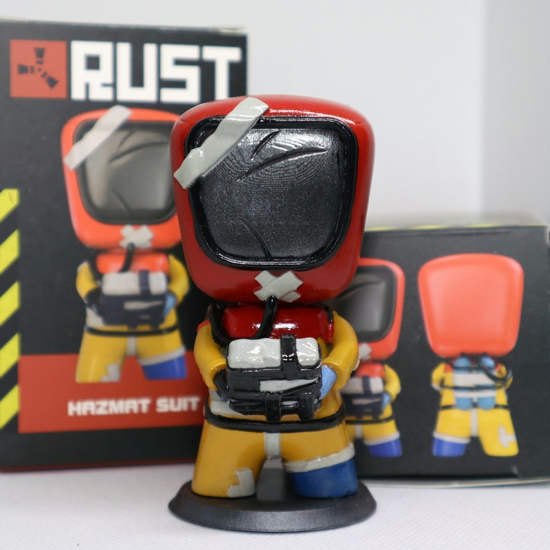 Rust Game Figurine Hazmat Suit Merch for Fans Collectible Rust Figure ...