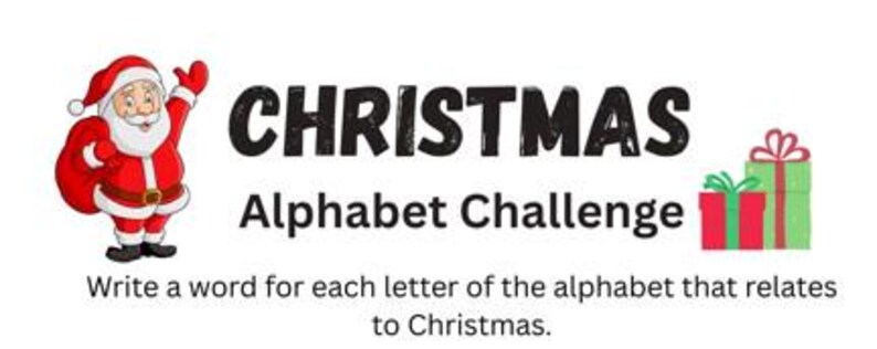 Christmas Alphabet Challenge Printable PDF Download - Etsy