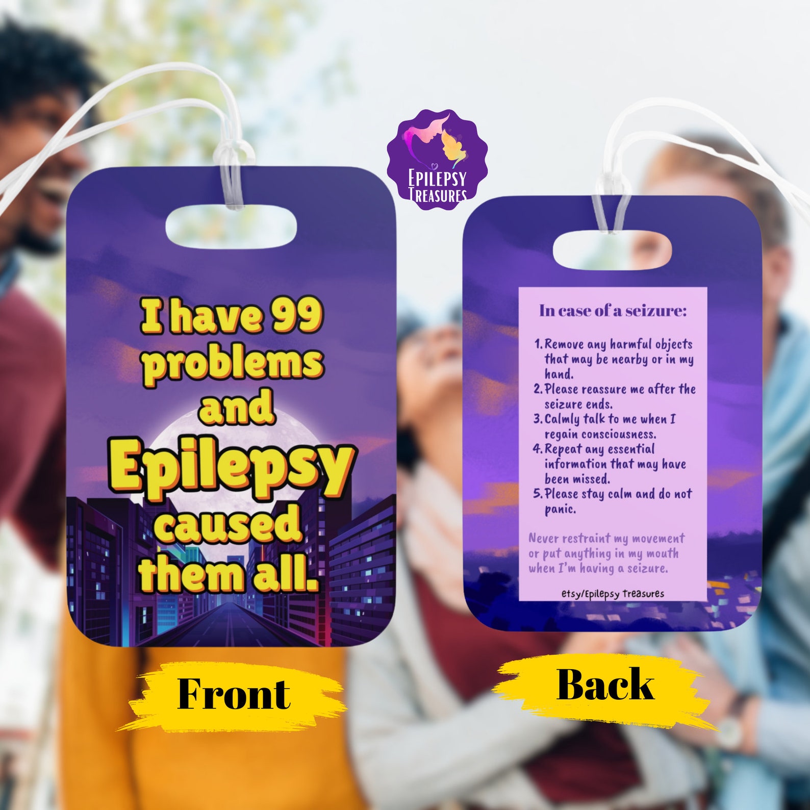 Funny Epilepsy Tag, in Case of Emergency, Medical Alert Tag, Epilepsy ...