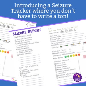 Printable Seizure Tracker | Epilepsy Journal and Symptom Tracker | A4 ...