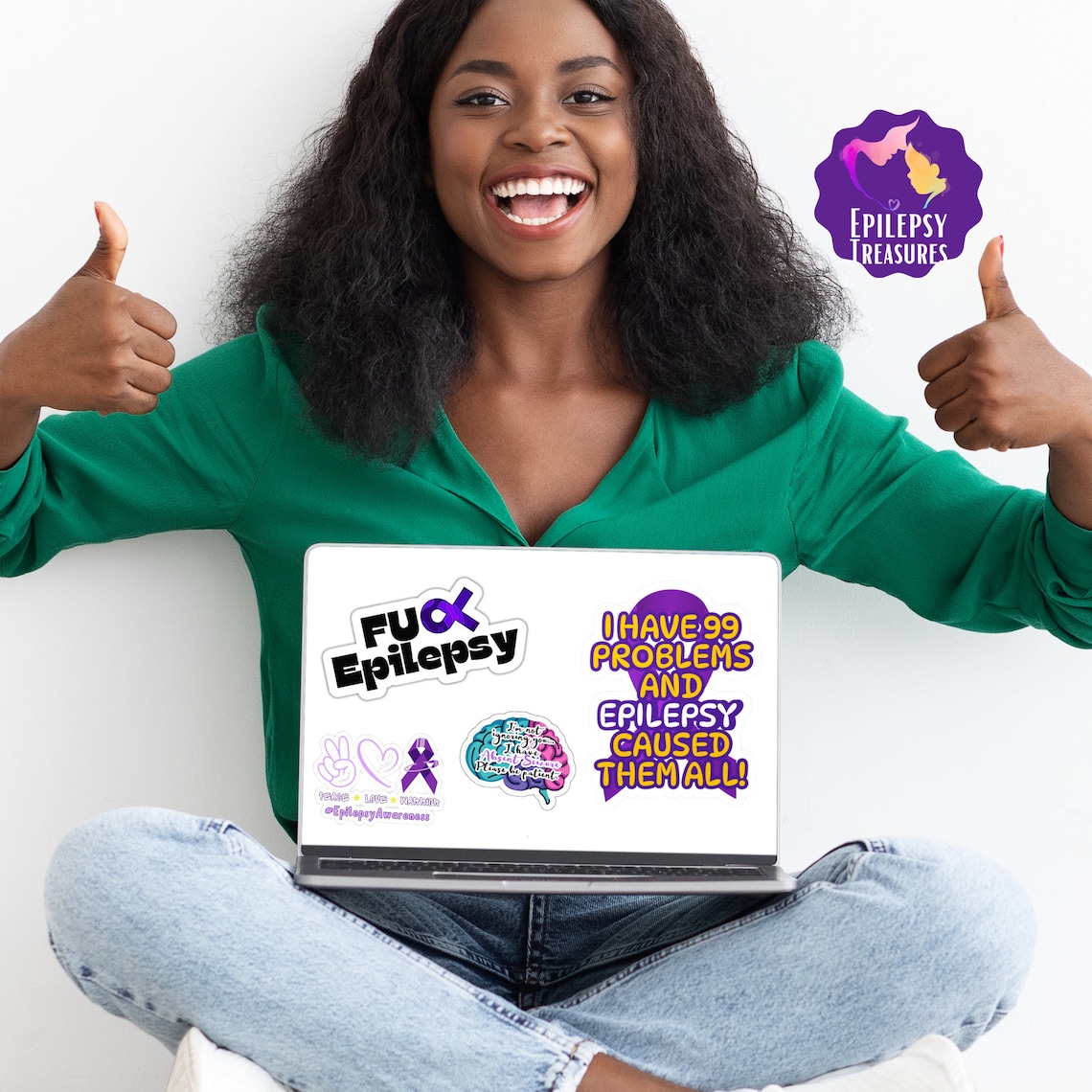 Epilepsy Problems Stickers | Seizure Stickers | Water Bottle Stickers ...