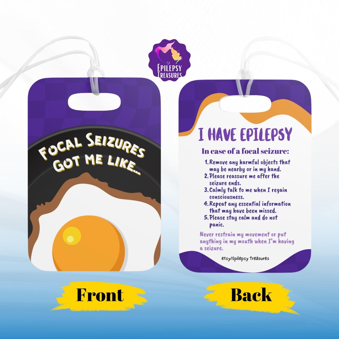 Focal Seizure Tag, Medical Alert Tag, Epilepsy and Seizure Awareness ...