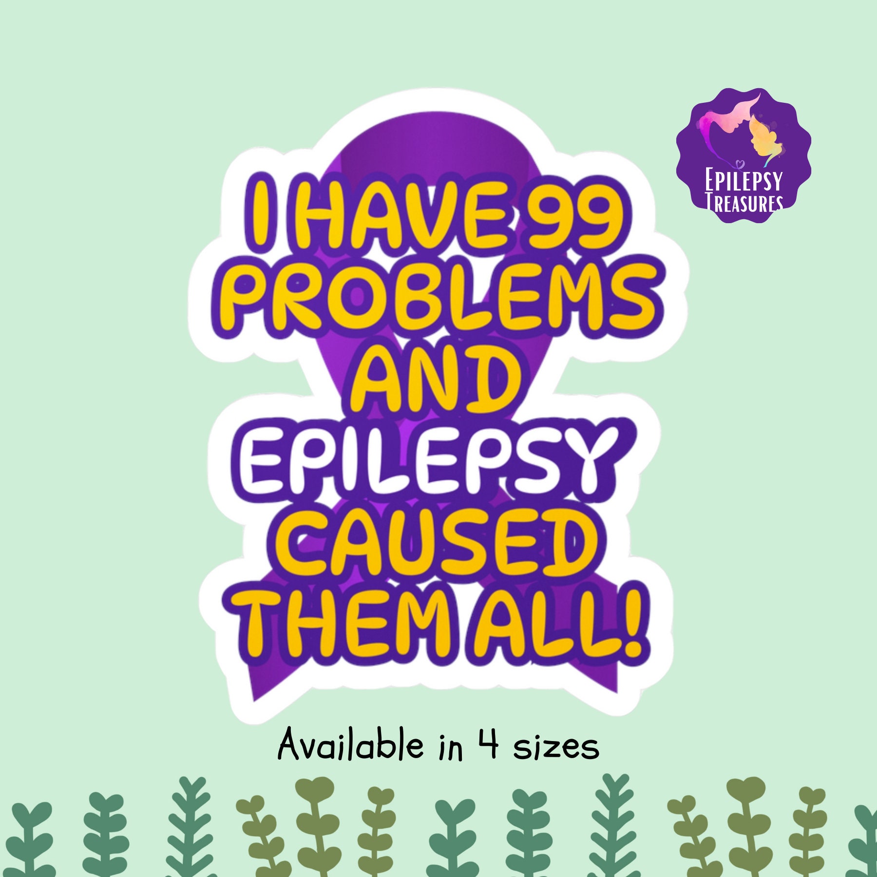 Epilepsy Problems Stickers | Seizure Stickers | Water Bottle Stickers ...