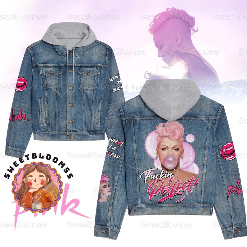 Christmas Pink Jean Jacket Summer Carnival 2023 Denim Jacket - Etsy