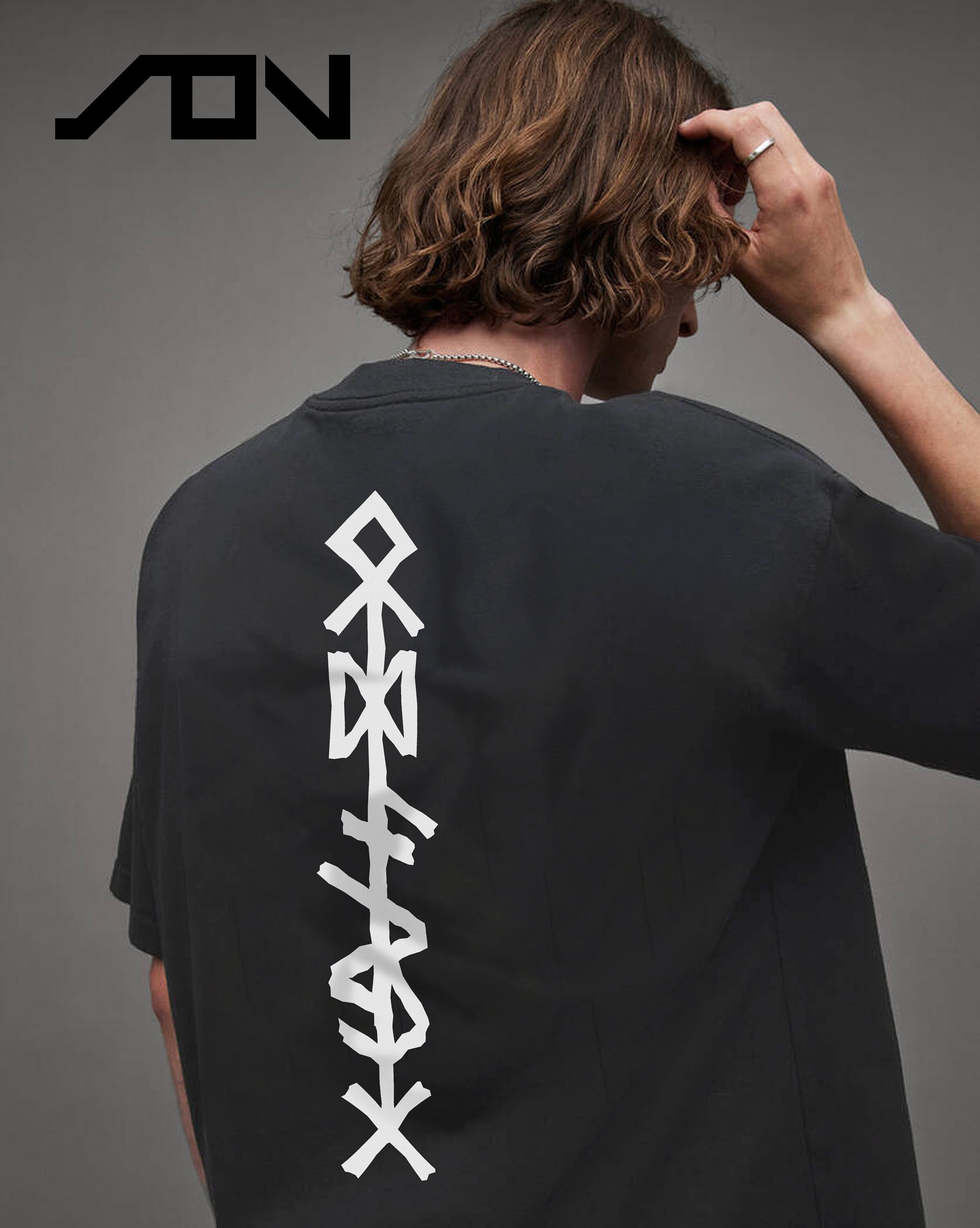 ODIN'S SPEAR - Bind Rune | Oversized Faded T-shirt - Etsy