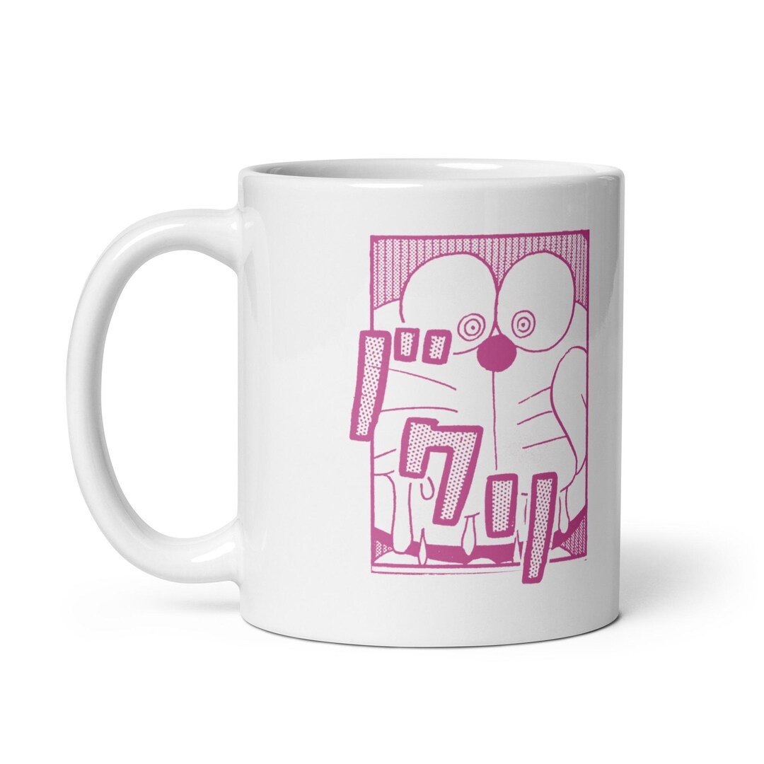 Doraemon Slurp - Retro Pink 1969 | White Glossy Mug - Etsy
