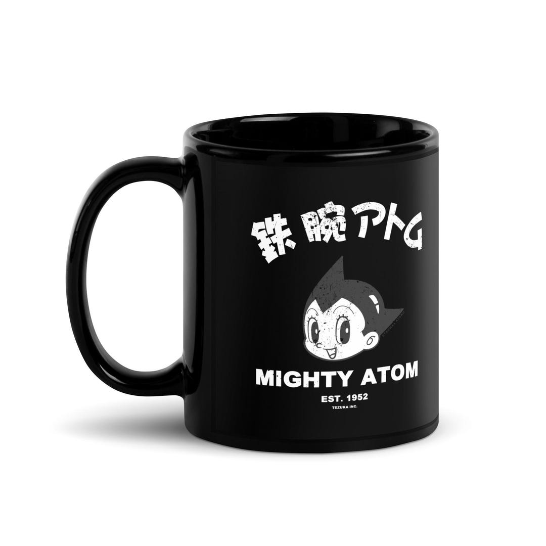 MIGHTY ATOM - Astro Boy Est. 1952 | Vintage Style, Black Glossy Mug - Etsy