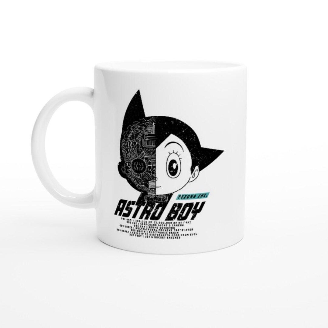 ASTRO BOY - Mighty Atom 1952 | Mecha Tech Specs White 11oz Ceramic Mug ...