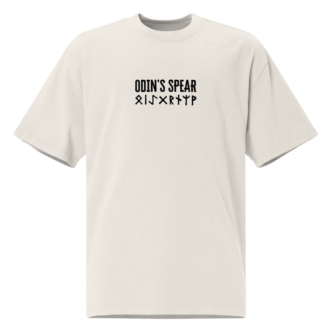 ODIN'S SPEAR - Black Bind Rune | Oversized Faded T-shirt - Etsy