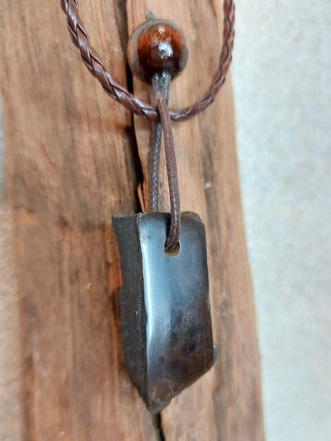 Whitby Jet Necklace Rare Gem Natural Genuine Beach Find Gemstone Black ...