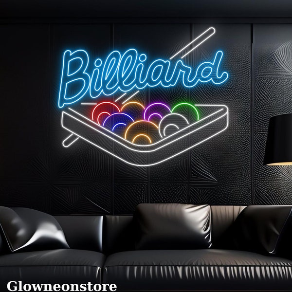 Led Billiards Sign - Etsy