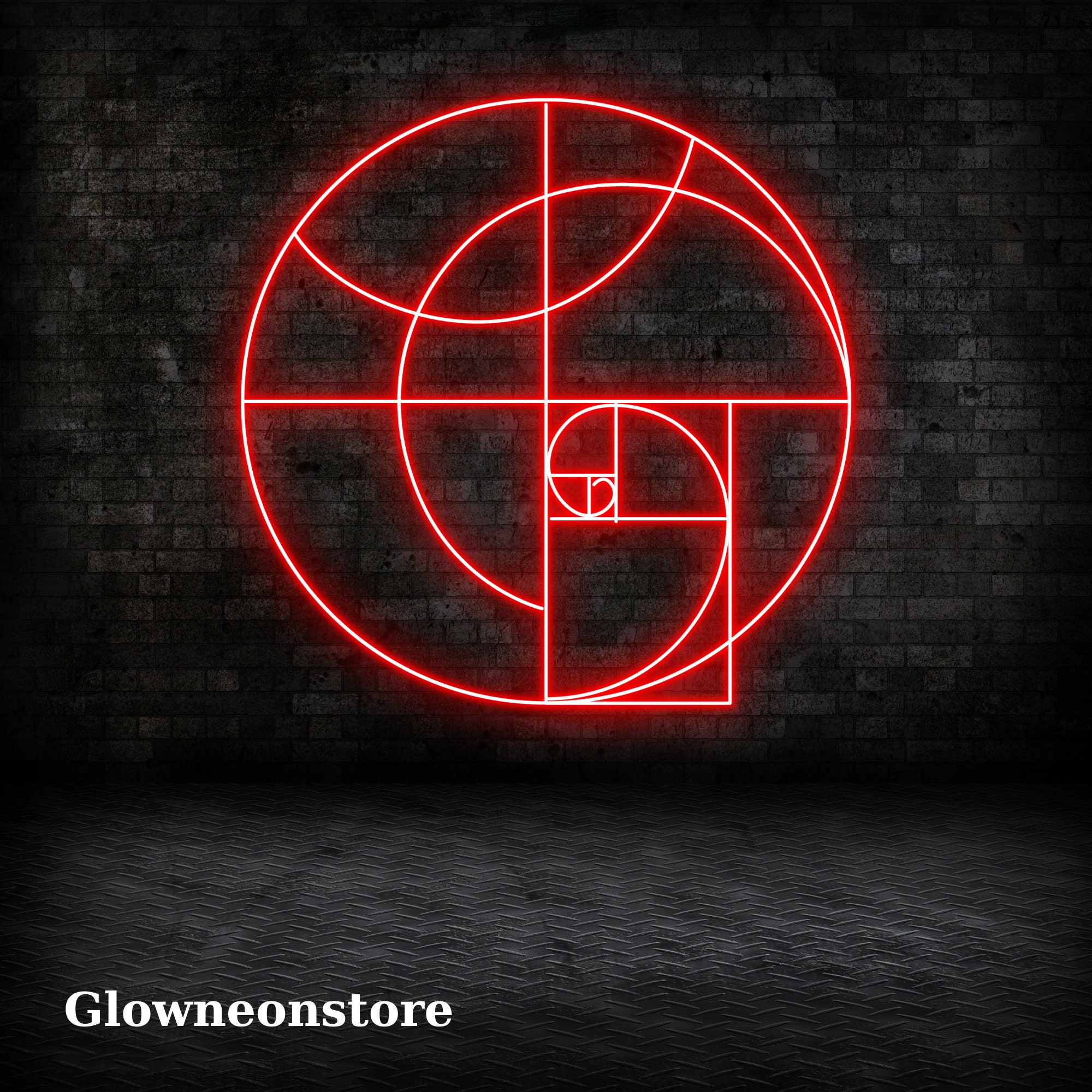 Golden Ratio Circle Led Sign Fibonacci Spiral Neon Sign - Etsy