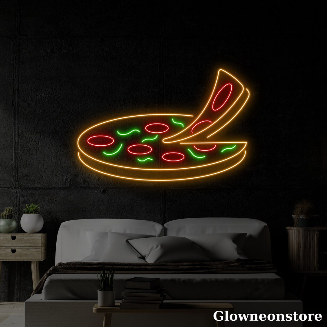 Pizza Neon Sign Pizza Led Sign Welcome Open Italian - Etsy