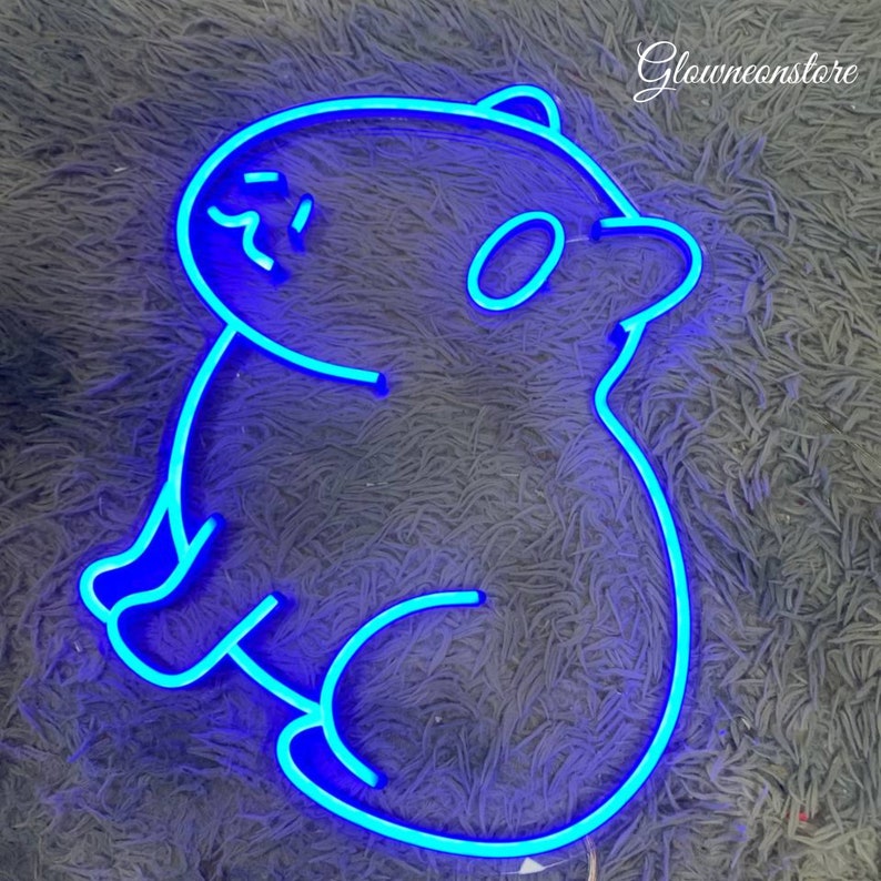 Capybara Neon Sign Capybara LED Sign Custom Neon Sign Kid - Etsy