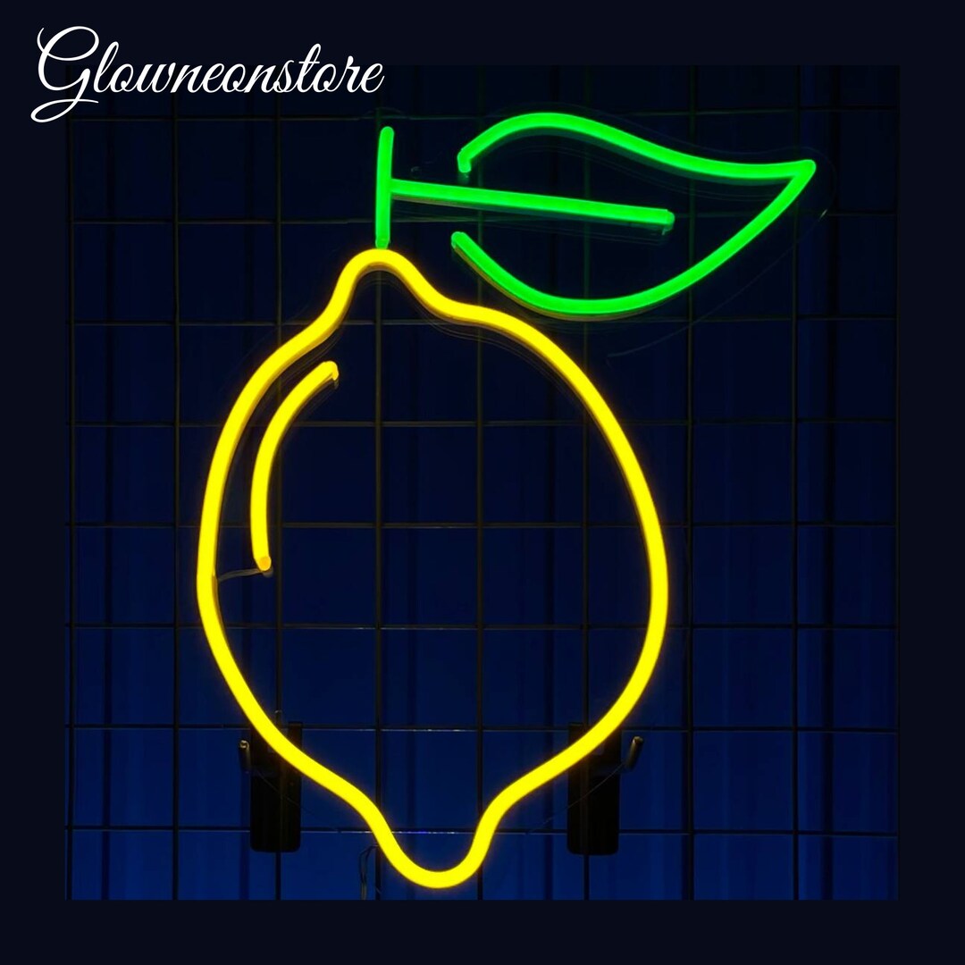 Lemon Neon Sign Lemon Led Sign Custom Neon Sign Fruit Shop - Etsy