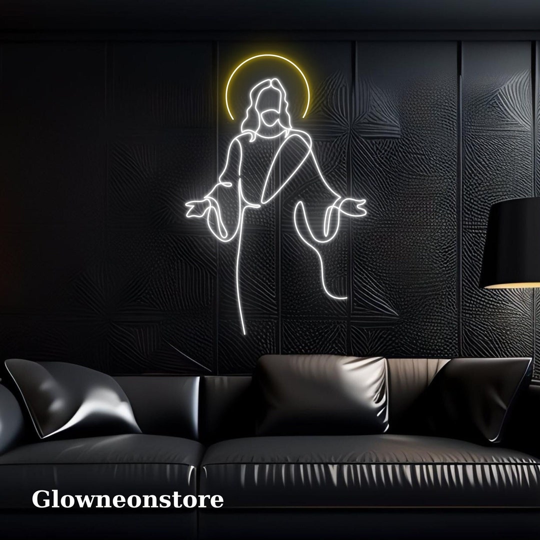 Jesus Christ Neon Sign Jesus Christ Led Sign Jesus Christ - Etsy
