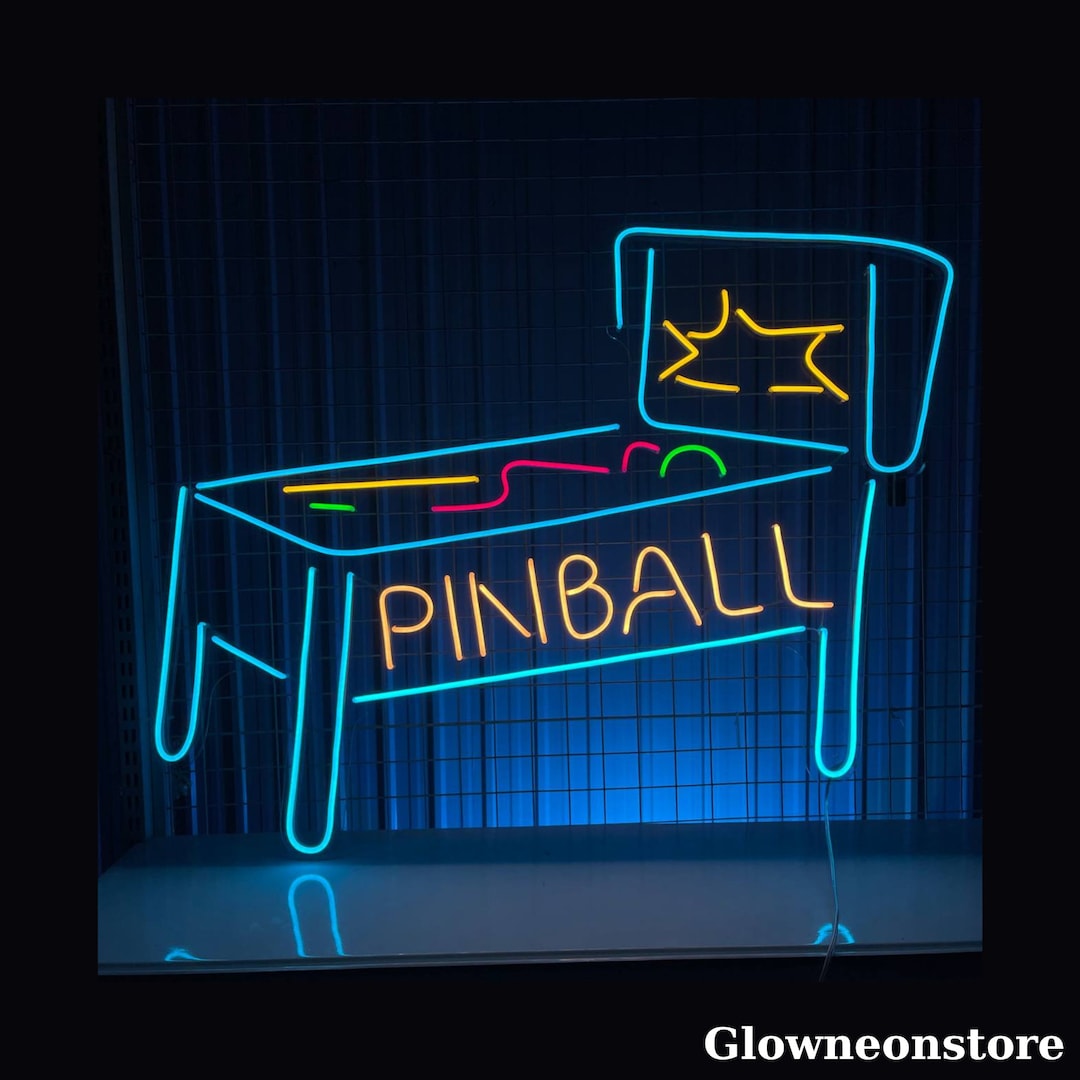Pinball Neon Sign Pinball Led Sign Game Room Decor Man Cave - Etsy
