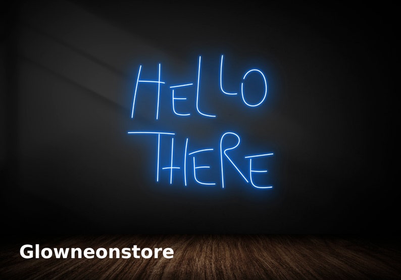 Hello There Neon Sign Hell Here Led Light Hello There Led - Etsy