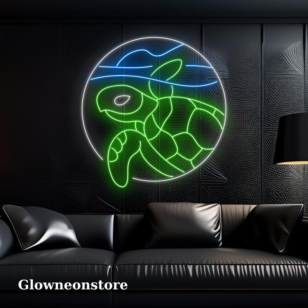Sea Turtle Neon Sign Sea Turtle Led Light Turtle Lover Gift - Etsy