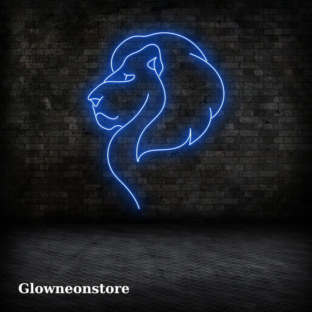 Buy Lion Neon Sign Lion Led Sign Lion Animal Led Decor Pet Shop Online ...