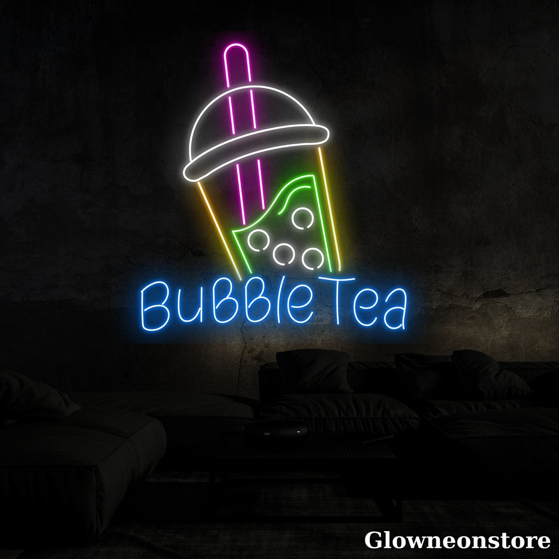 Bubble Tea Neon Sign Bubble Tea Led Sign Boba Tea Neon LED - Etsy
