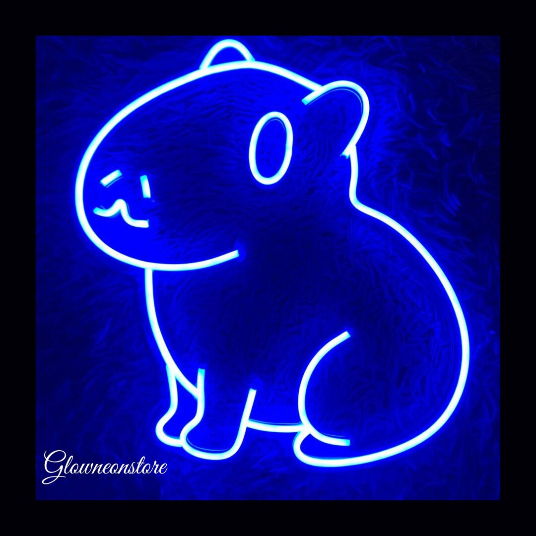 Capybara Neon Sign Capybara LED Sign Custom Neon Sign Kid - Etsy