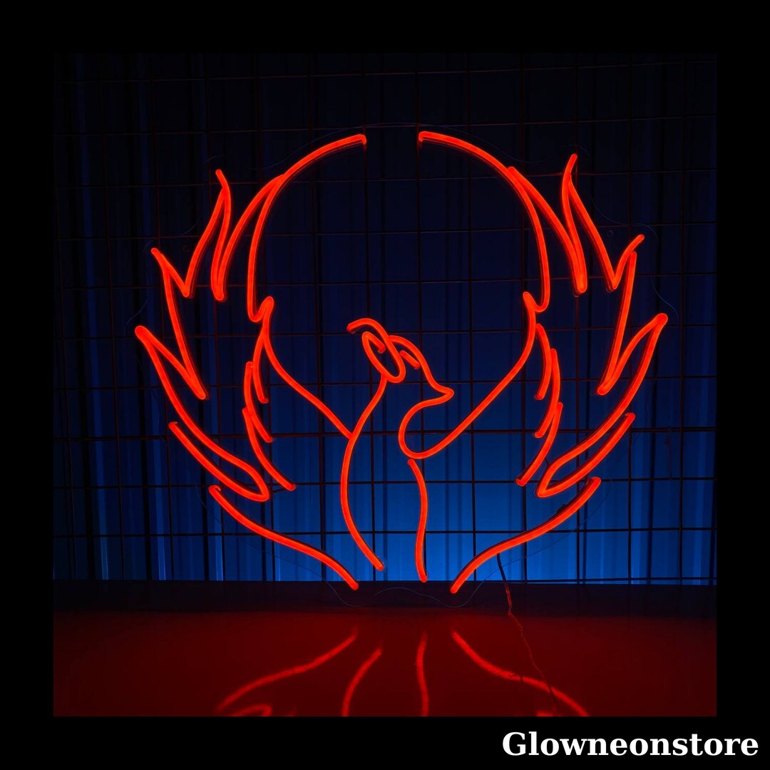 Phoenix Bird Neon Sign Phoenix Bird LED Sign Handmade Fire - Etsy
