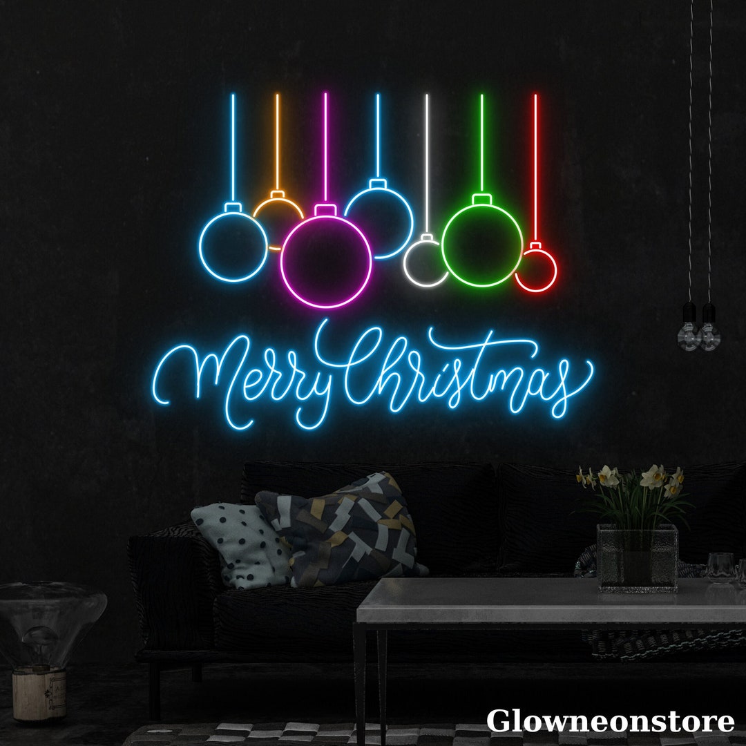 Merry Christmas Neon Sign Merry Christmas LED Sign Merry - Etsy