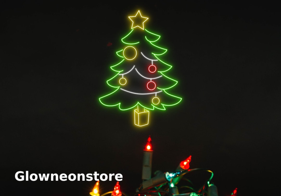 Christmas Tree Neon Sign Christmas Tree Led Light Christmas - Etsy ...