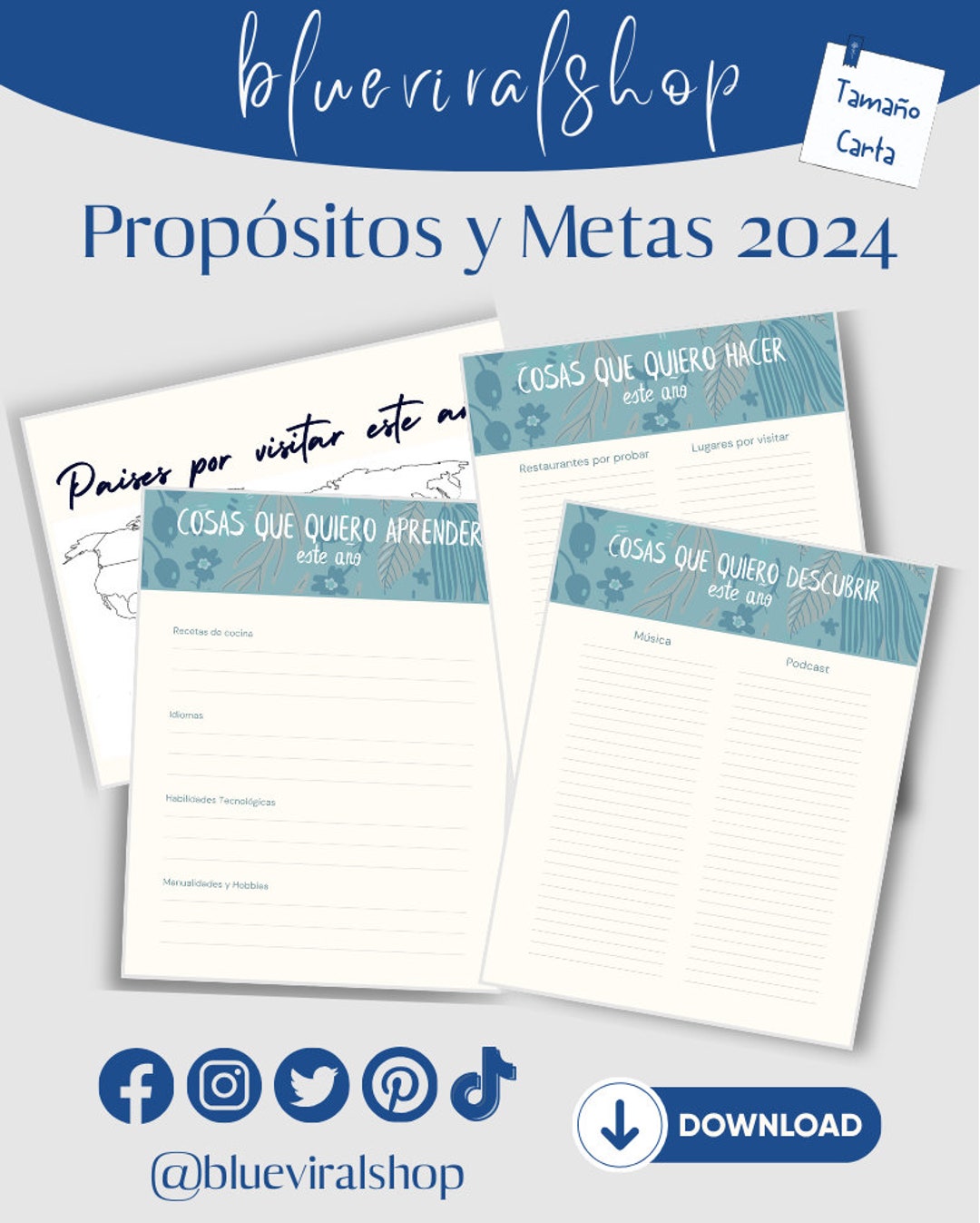 Kit de Propósitos y Metas para un 2024 Inspirador - Etsy México