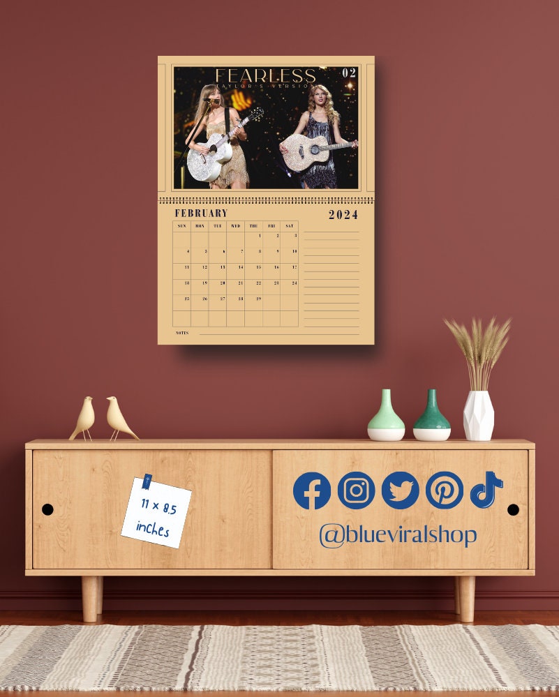 The Eras Calendar 2024 english Version Taylor Swift 2024 Printable Wall ...