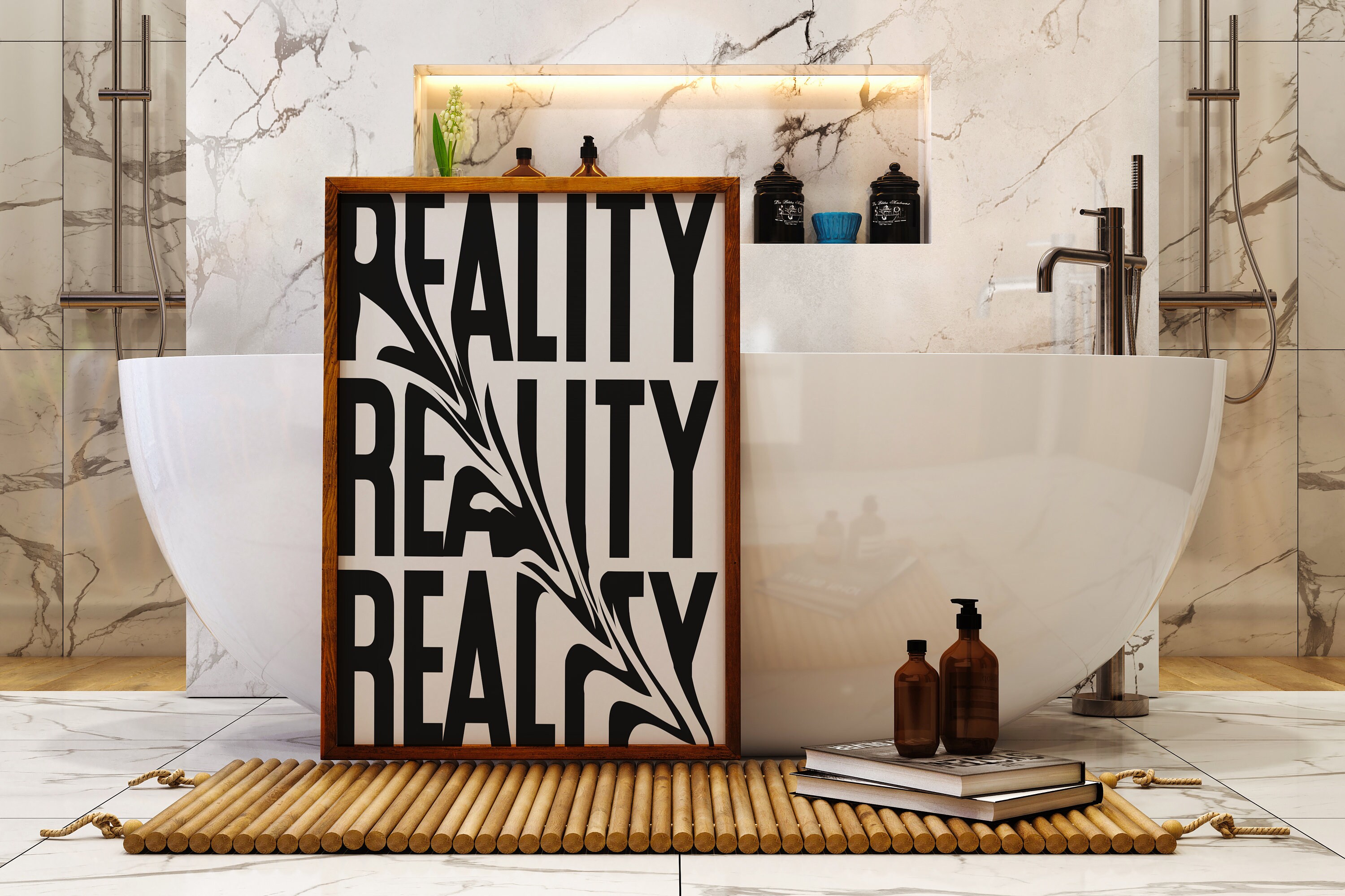 Typography Print, Reality Print, Word Art, Above Bed Decor,reality ...