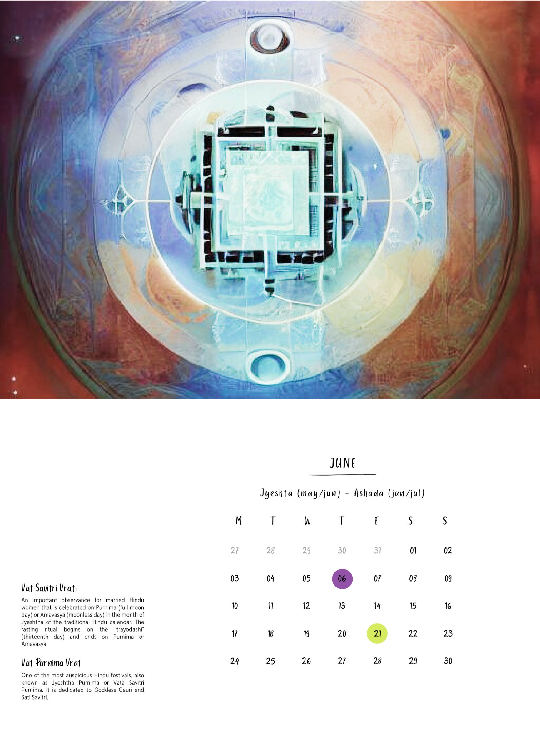 Enchanting Vedic Calendar, All Hindu Festivities, DIY Calendar Gift ...