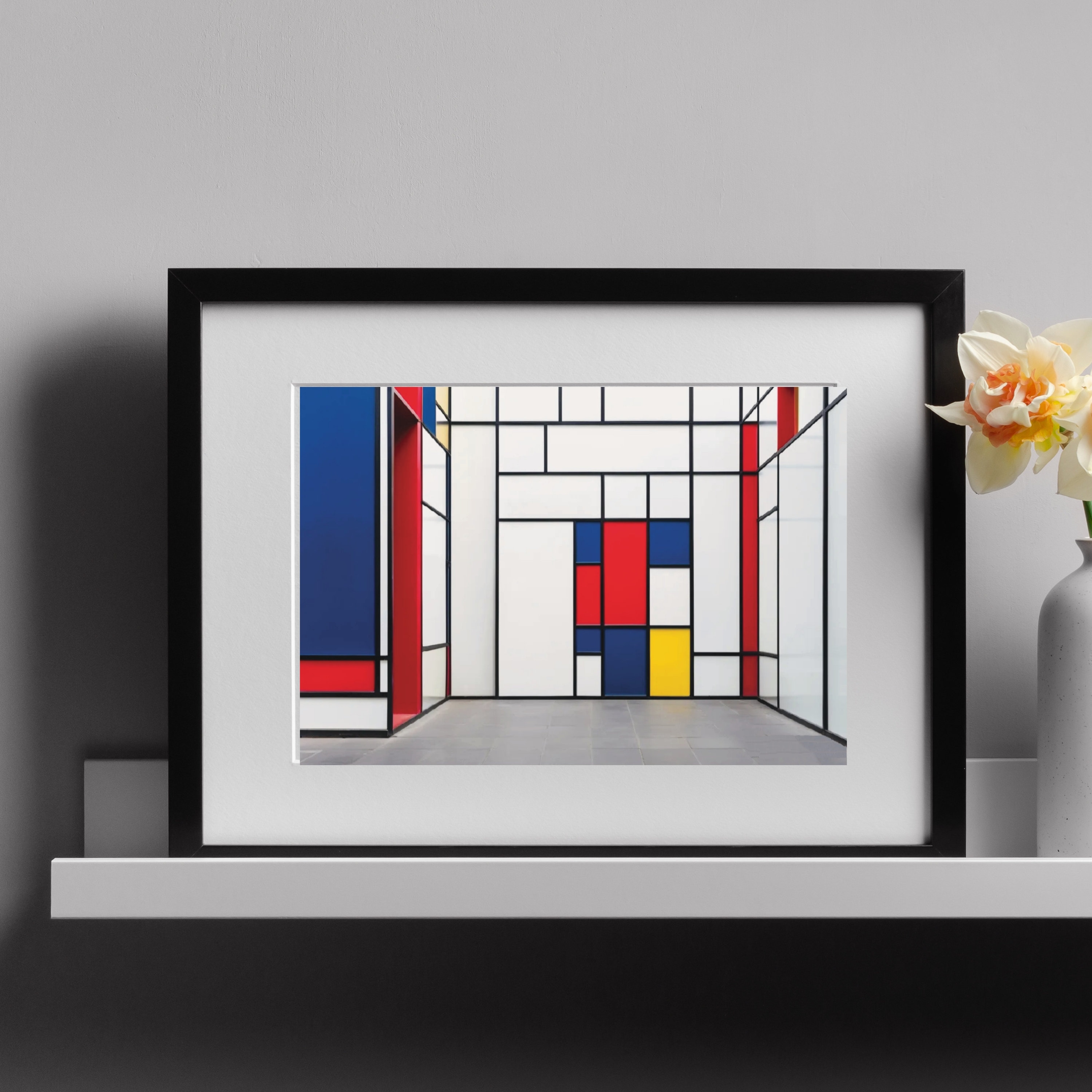 Abstract Geometry Piet Mondrian Style Printable Download Wall Art Large ...