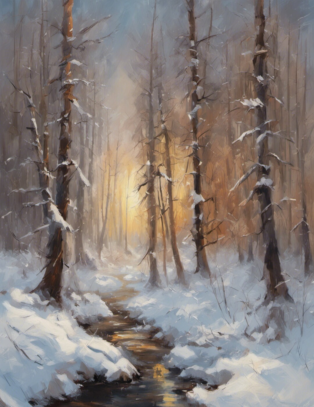 Winter Scenery Snowed Forest Printable Wall Art Seasonal Wallart Poster ...